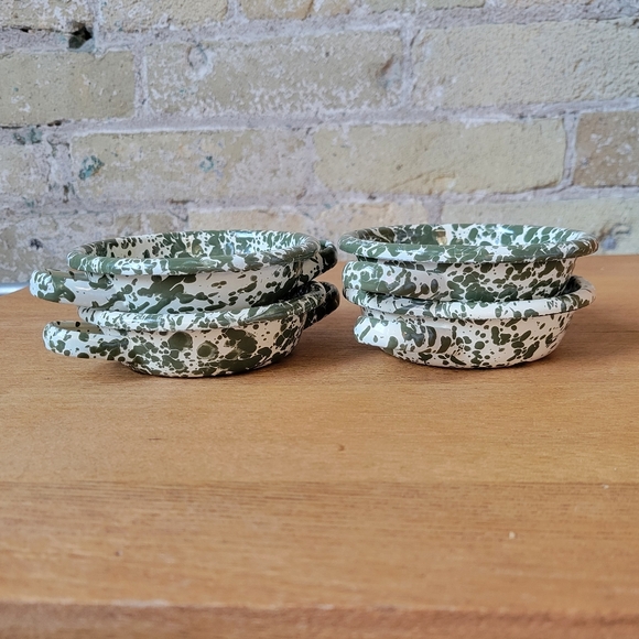 Amish | Kitchen | Amish Cookware Olive Green Speckled Enamelware ...